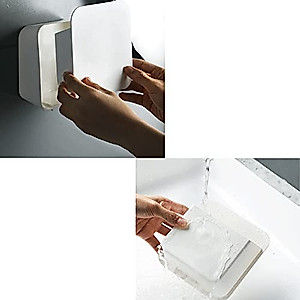 JUNREN qtip Dispenser Holder Wall Mount Bathroom Qtip Holder Canisters for Cotton Swabs, Cotton Balls, Cotton Rounds, Vanity Countertop Storage Organizer Container 1