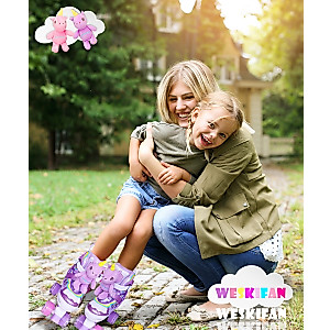 Unicorn Doll Kids Toddler Roller Skates for Girls,WESKIFAN Quad Skating Shoes With Shiny Light up Wheels&Adjustable Sizes Beginners rollerskates for Birthday Xmas Gifts,Patines para Niñas Niños
