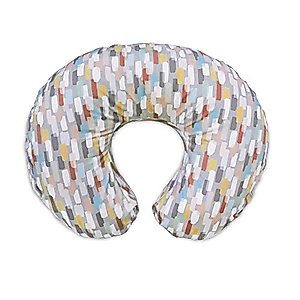 Boppy Nursing Pillow Cover—Original Neutral Gray Brushstrokes Cotton Blend Fabric Fits Bare Naked, Original and Luxe Breastfeeding Pillow Awake Time Only
