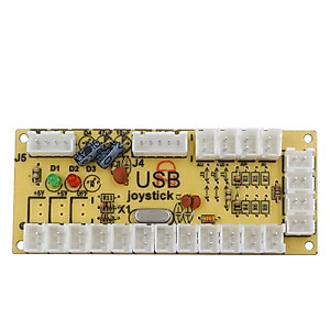SJJX 2 Player HAPP Style Zero Delay Generic Game Controller USB to Joystick for MAME & Raspberry Pi 1/2/3 RetroPie DIY Projects
