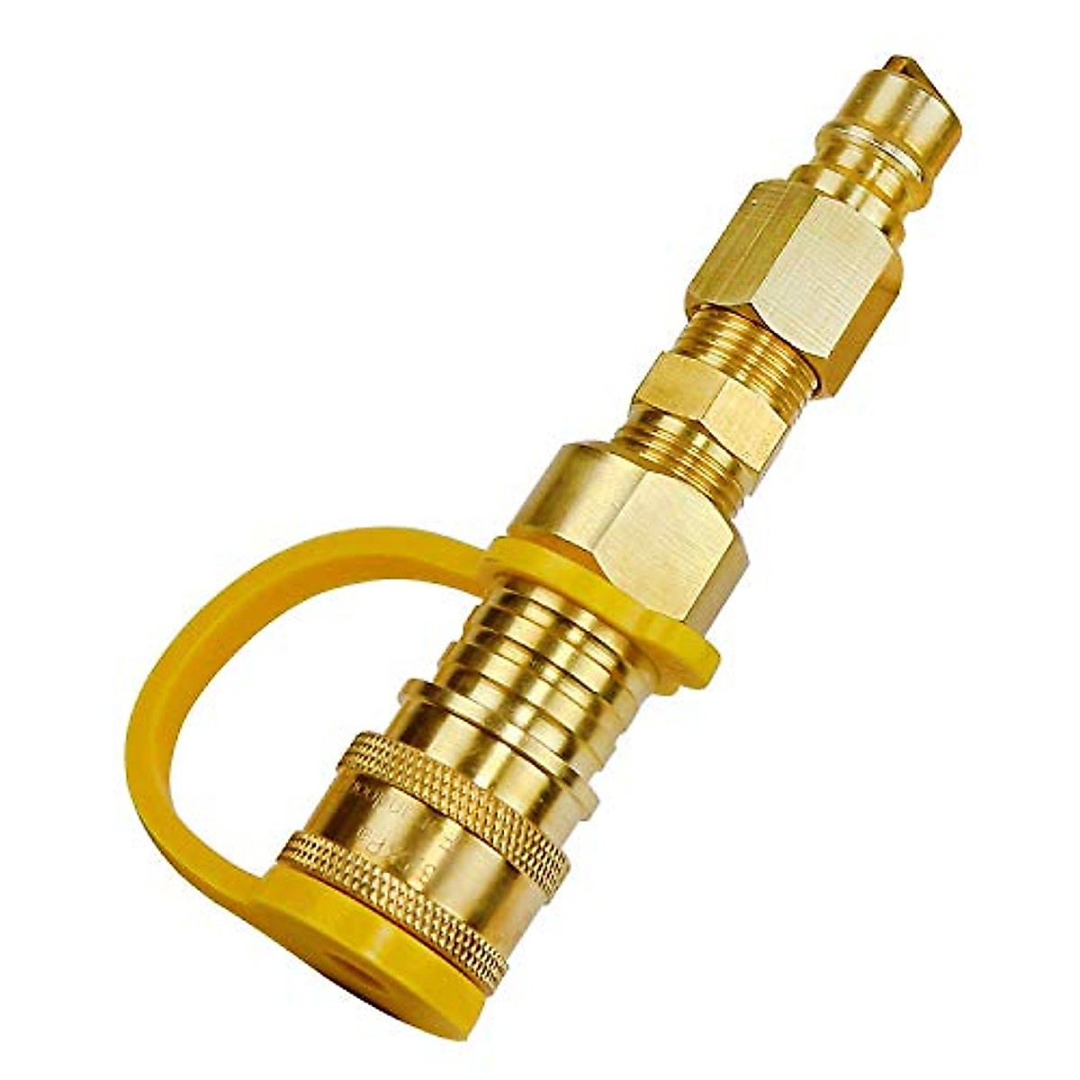 DOZYANT 3/8 Inch Natural Gas Quick Connect Fittings，LP Gas Propane Hose Quick Disconnect Kit, 100% Solid Brass