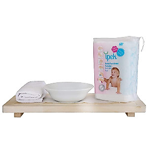 İpek Baby Large Cotton Pads Dry Diaper Care - Nursing Pads 120 Count in 2 Bags - 120 Count, White (Maxi-120)