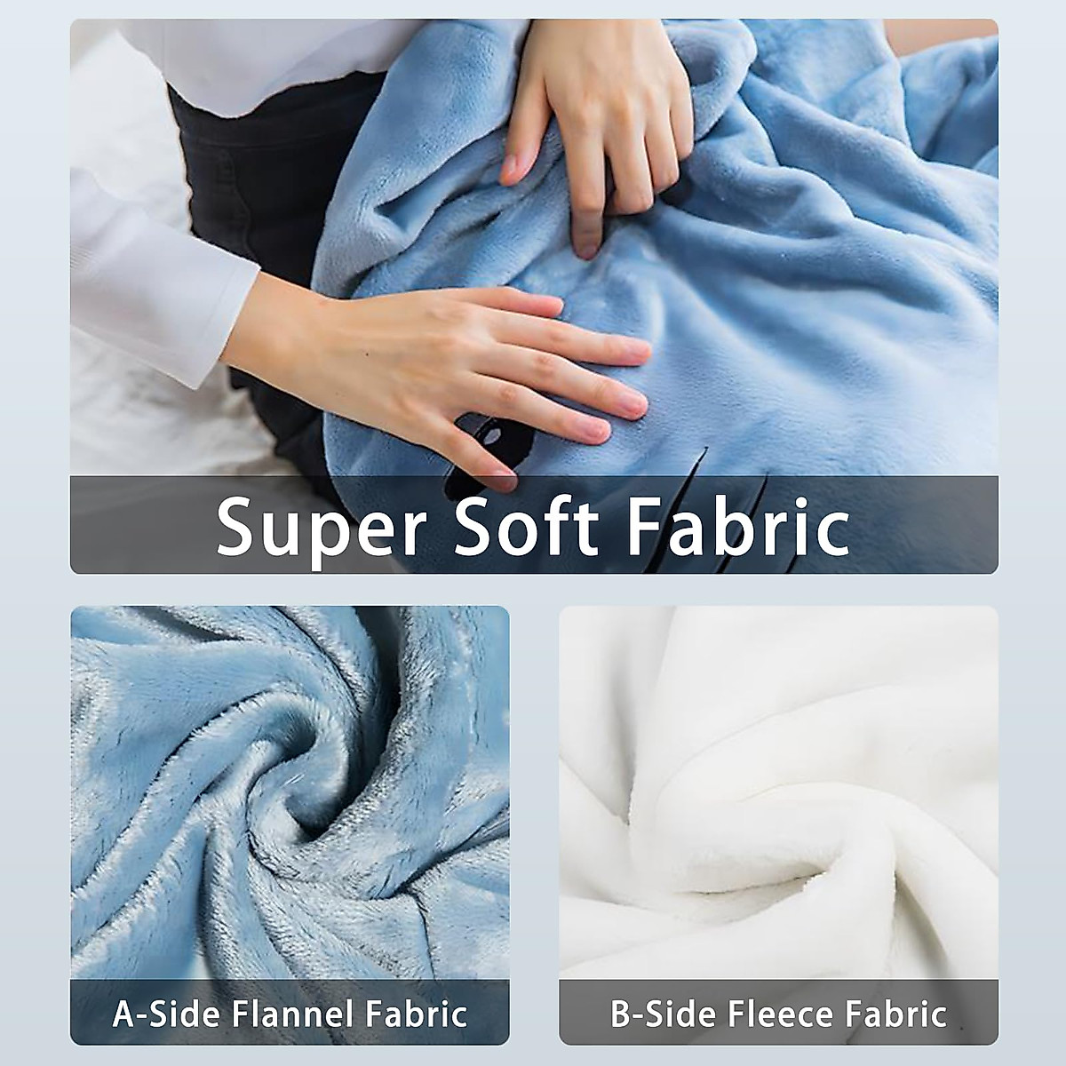 Fancemot Shark Blanket for Kids, Shark Blanket Hoodie Soft Cozy, Shark Blanket Onesie Flannel, Wearable Shark Blanket