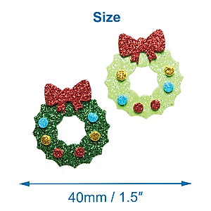 Baker Ross FE917 Christmas Wreath Glitter Foam Stickers - Pack of 100, Kids Stickers, Ideal for Children's Arts and Crafts Projects, Great for Card Making and Scrapbooking