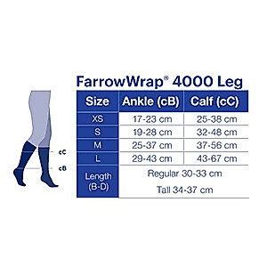 JOBST FarrowWrap 4000 Compression Wraps 30-40 mmHg Legpiece Tan Large Regular