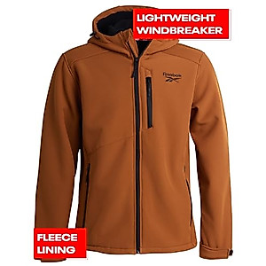 Reebok Men's Jacket - Weather Resistant Fleece Lined Softshell Jacket Coat - Lightweight Casual Coat for Men (M-XXL), Size Medium, Timber