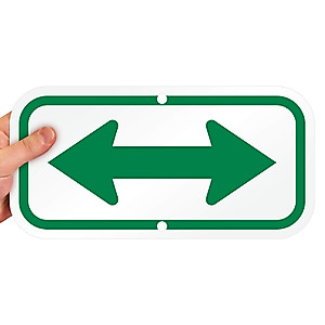 SmartSign "Bidirectional Arrow" Supplemental Parking | 6" x 12" 3M Engineer Grade Reflective Aluminum