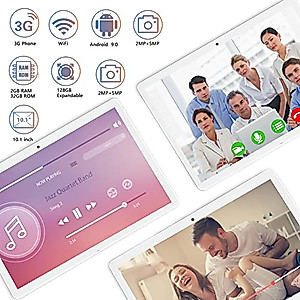 ZONKO Tablet 10.1 inch Android Tablet with 2GB+32GB+256GB Expand, 3G Phone Tablets & Dual Sim Card & 2MP+ 5MP Dual Camera, Quad Core Processor, 1280x800 IPS HD Display,GPS, FM (Silver)