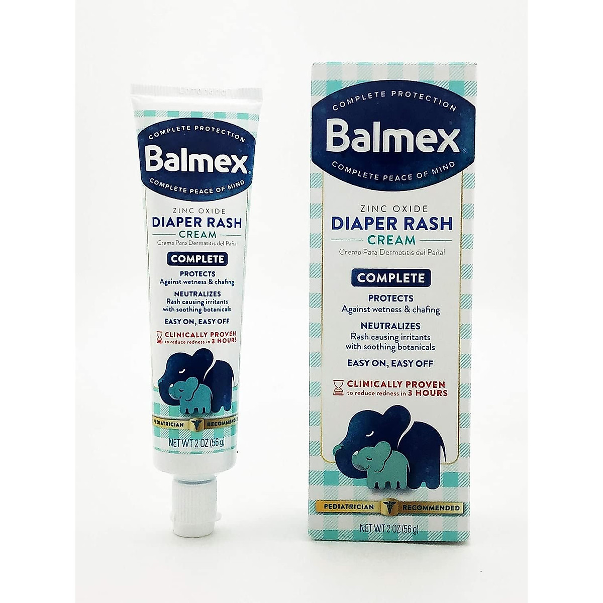 Balmex Zinc Oxide Diaper Rash Cream Advanced Formula - 2 oz, Pack of 3