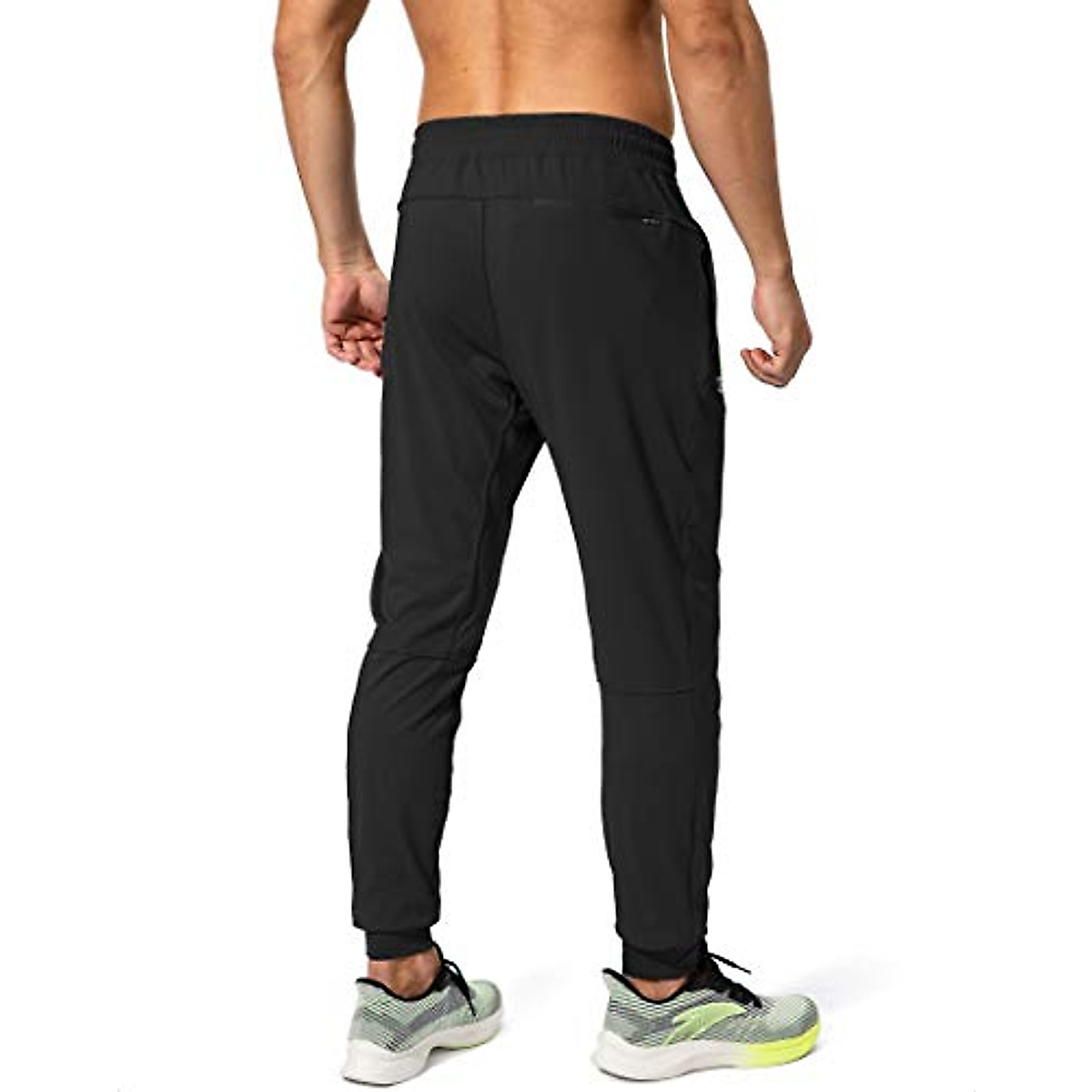 G Gradual Men's Sweatpants with Zipper Pockets Athletic Pants Traning Track Pants Joggers for Men Soccer, Running, Workout(Black,M)