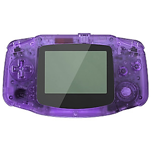 IPS Ready Upgraded eXtremeRate Clear Atomic Purple Replacement Shell Full Housing Cover + Buttons for Gameboy Advance GBA – Compatible with Both IPS & Standard LCD – Console & IPS Screen NOT Included