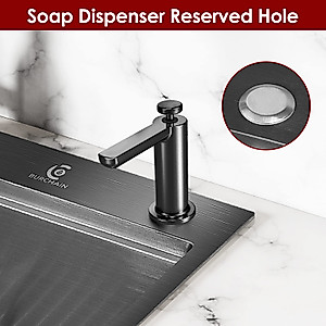 BURCHAIN 30 Inch Stainless Steel Kitchen Sink 16 Gauge Drop In Single Bowl Workstation Sink 2-Hole Top Mount Kitchen Basin with 5 Accessories (Black)