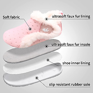 FEETCITY Newborn Baby Booties Non-Slip Sole for Boys Girls Infant Winter Shoes Warm Fleece Cozy Socks Shoes 12-18 Months