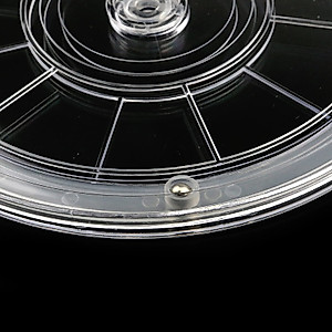 Coshar 2Pcs Lazy Susan Turntable with Acrylic 7.9" Organizers for Kitchen 200MM Food Storage Turntable Bearings Hardware for Cabinets Pantry Decorating Table Cake, Transparent