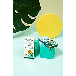 RADIUS Vegan Peppermint Anywhere Floss Travel Dental Floss for Oral Care Boost Non Toxic Tooth & Gum Protection (20 Single Use Flossers per Pack) - Pack of 1