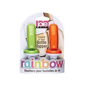 Joie 12916 4 X 1.5 X 1.5 Rainbow Expand & Seal Bottle Toppers Assorted Colors 2 Count