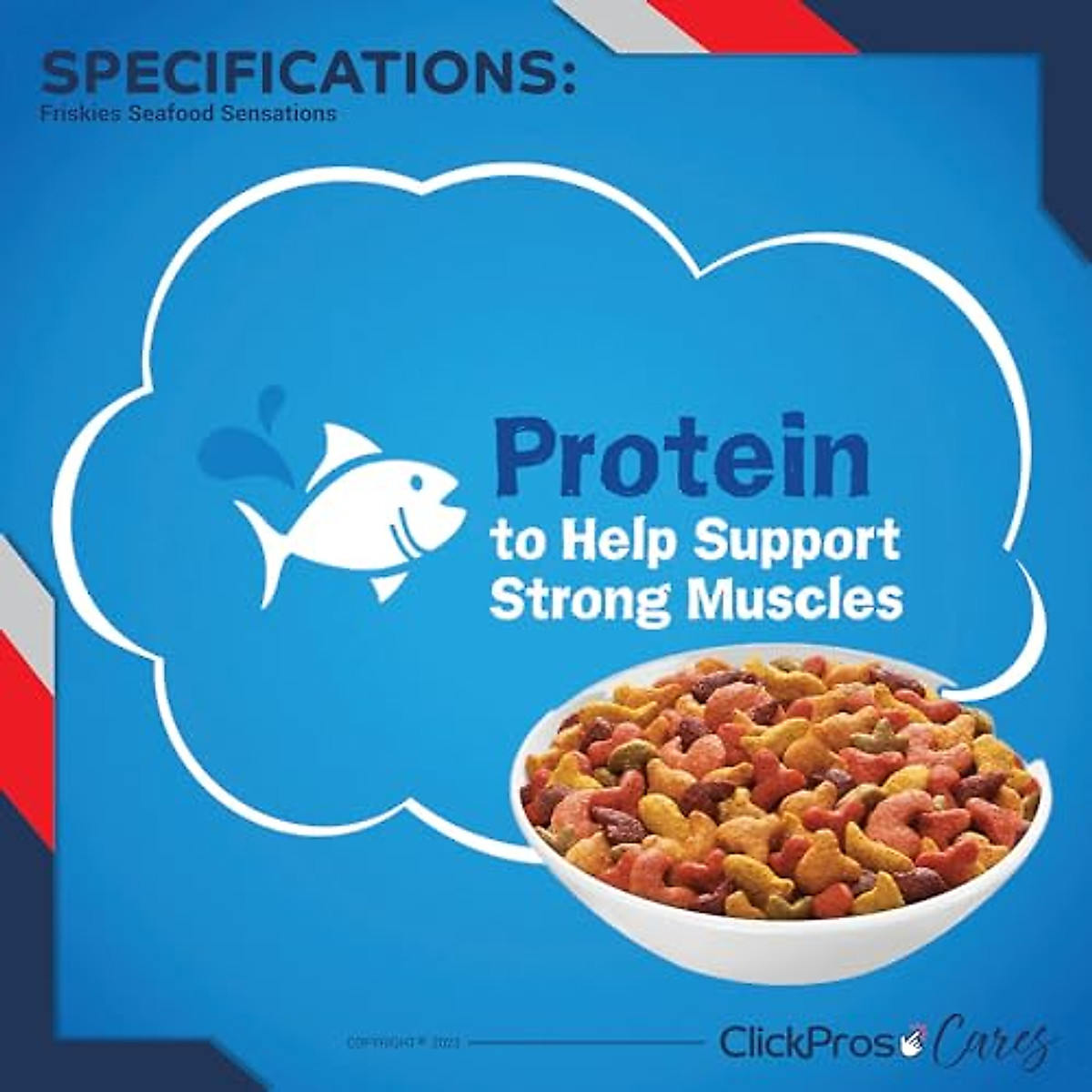 ClickPros Friskies Dry Cat Food Seafood Sensations Bundle | Includes 2 Bags of Friskies Dry Cat Food Salmon, Tuna, and Shrimp Flavors (3.15 LB) Pet Guide and 2 Toothbrushes!