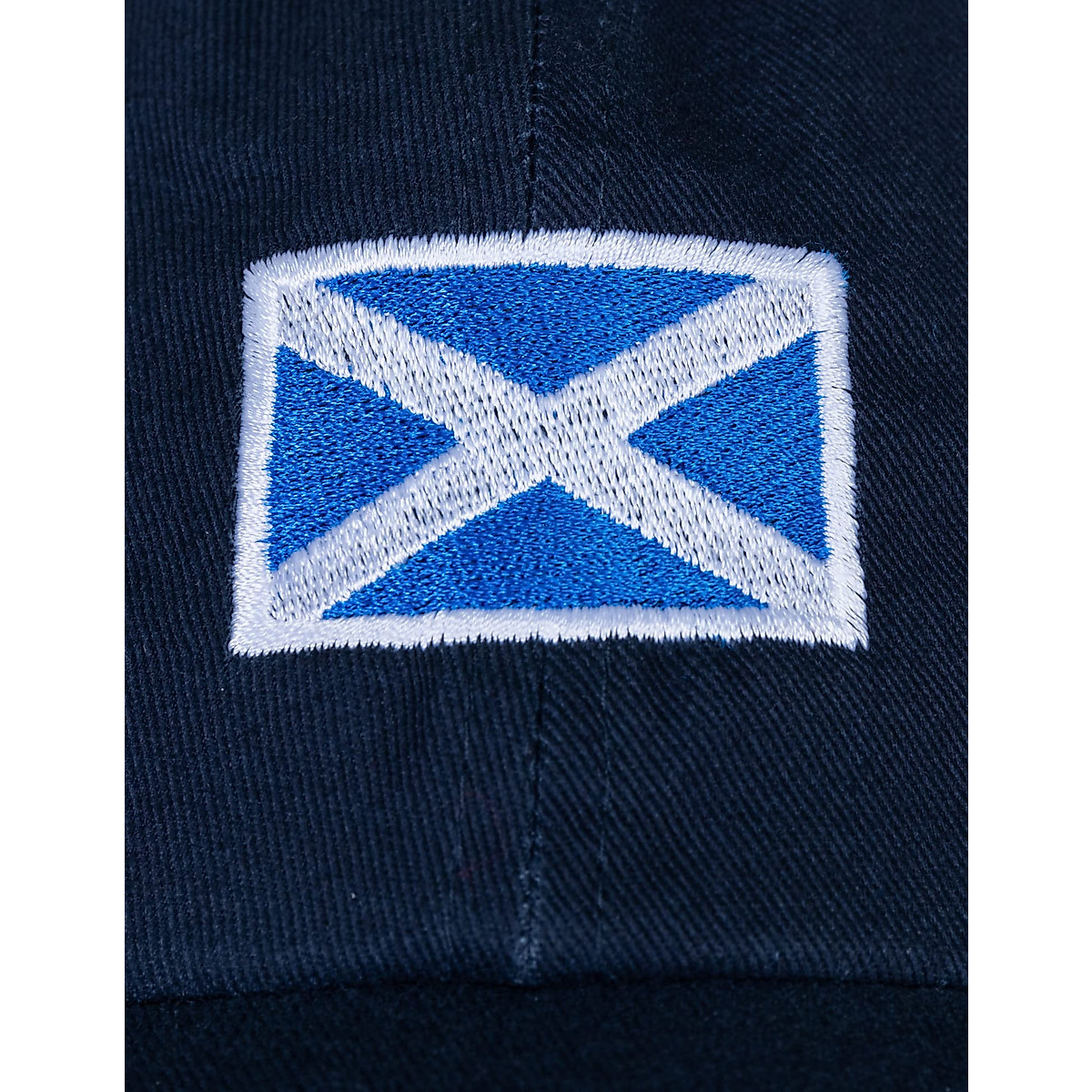 Ann Arbor T-shirt Co. Scottish Flag Hat - Country of Scotland Pride, Scots Low Profile Baseball Dad Hat for Men Women - (Navy Blue)
