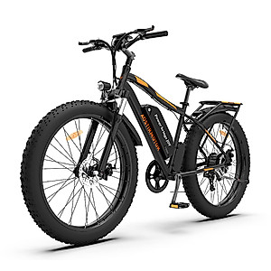 Aostirmotor 750W Electric Bike Fat Tire 48V 13AH Removable Lithium Battery and Fenders