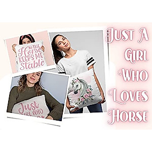 InnoBeta Horse Gifts for Girls 4 Pack Pillow Covers, Printed Decorative Pillow Case for 18"x18" Pillow