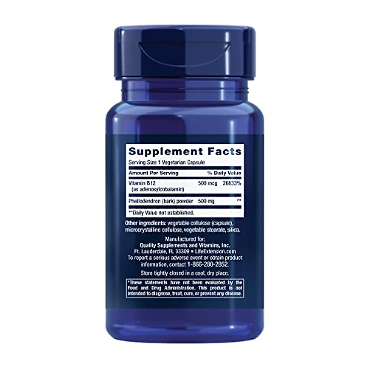 Life Extension Dopamine Advantage - Phellodendron Bark Extract Supplement with Vitamin B12 - for Youthful Dopamine Levels and Brain Health - Gluten-Free, Non-GMO, Vegetarian - 30 Capsules