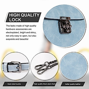 Crossbody Bags for Women, Shoulder Bag Handbag, Oil Wax Leather Bag, Morandi's Color(blue)