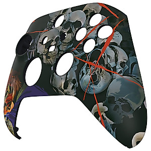 eXtremeRate Replacement Shell for Xbox Series X & S Controller - Unleash Your Style - Ghost of Samurai Custom Acessories Front Housing Cover for Xbox Core Controller Wireless [Control NOT Included]