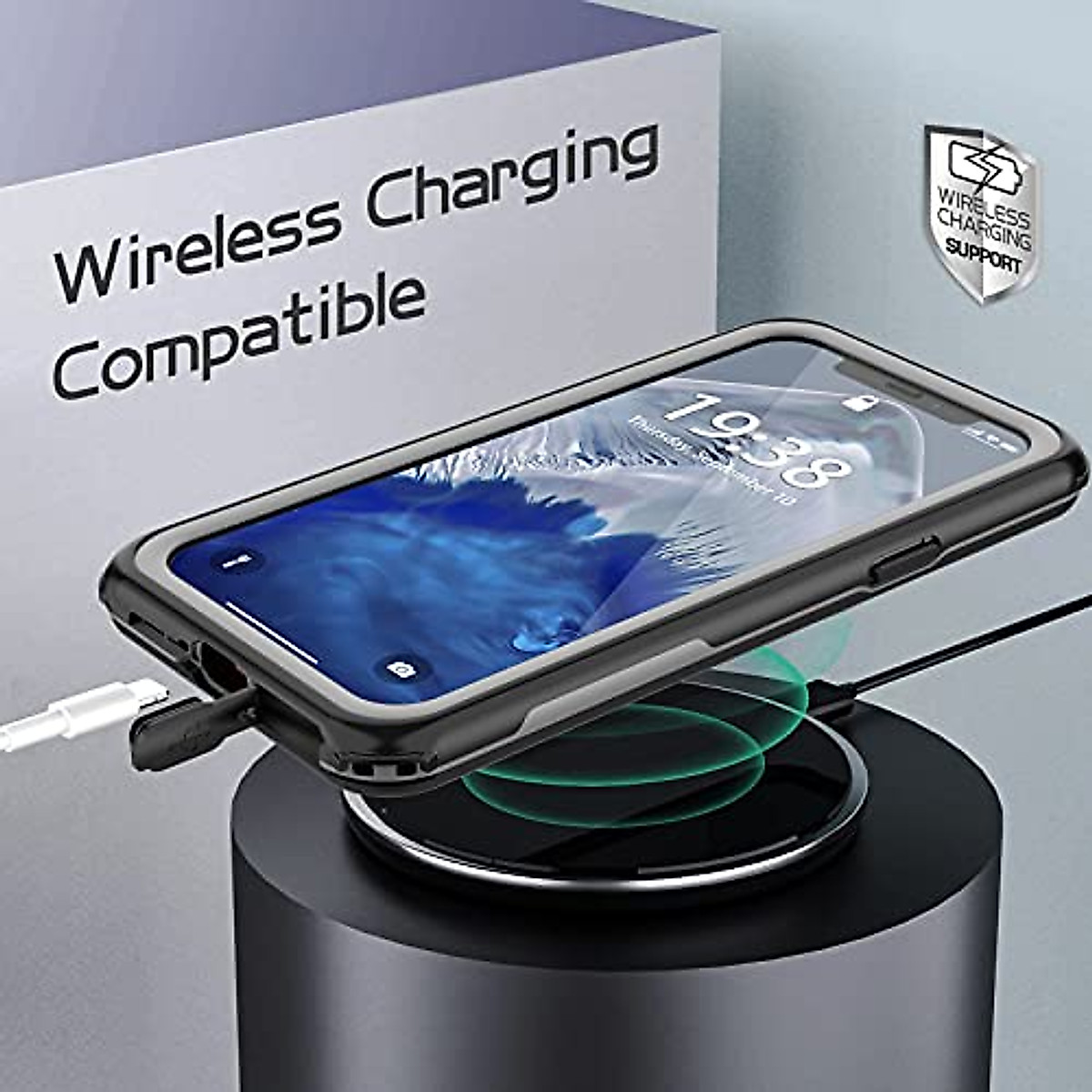 Oterkin for iPhone 12 Case Waterproof, Built-in Screen Protector Dustproof Shockproof 360 Full Body Protective Daily-Use IP68 Waterproof Case for iPhone 12 5G(6.1inch)