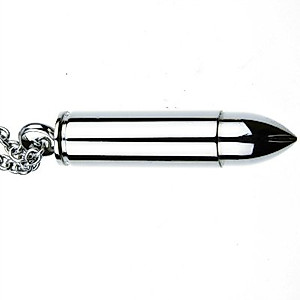 Wild Essentials Silver Bullet Memorial Cremation Jewelry Urns Necklaces for Ashes Stainless Steel 20" inch Chains, Police, Military, Soldier, Sportsman, K9, Officer (2)