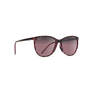 Maui Jim Women's Ocean Polarized Cat Eye Sunglasses, Tortoise w/ Raspberry/Maui Rose®, Medium