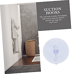 Cabilock 40pcs Suction Cup Hook Suction Cups Wreaths for Front Door Hangers Bathroom Suction Hook Suction Hooks for Windows Reusable Suction Hooks Clear Suction Hooks Double Sided