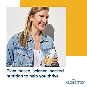 KATE FARMS Organic Plant Based Nutrition Shake, Vanilla, 16g protein, 27 Vitamins and Minerals, Meal Replacement, Protein Shake, Gluten Free, Non-GMO, 11 oz (12 Pack)