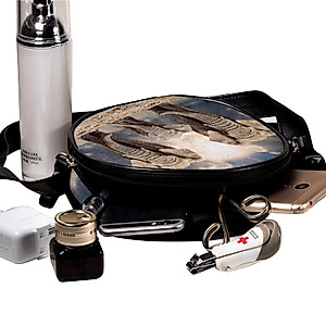 Elephant Animal Crossbody Bag for Women Circle Purse Shoulder Handbag Wallet Crossbody Purse Bag