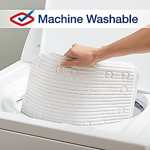 Clorox by Duck Brand Cushioned Foam Shower Mat, Non Slip Bathtub Mat with Suction Cups, Fits Square Shower Stalls, 21' x 21", White, 2 Pack