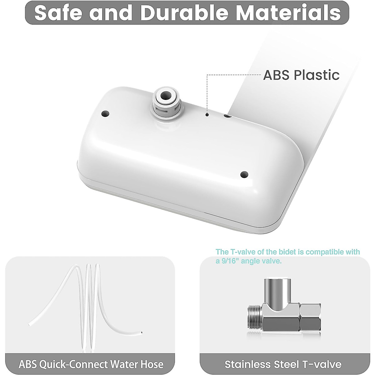 Aresmata Bidet Attachment for Toilet Ultra-Slim Bidets for Existing Toilets, Non-Electric Bidet Toilet Seat Self-Cleaning Retractable Nozzles Badays for Toilets, Quick & Easy Installation Bedets