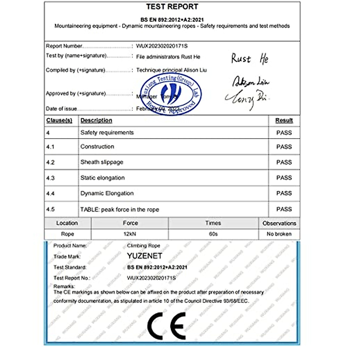 YUZENET Braided Polyester Arborist Rigging Rope (3/8 inch X 100 feet) High Strength Outdoor Rope for Rock Climbing Hiking Camping Swing, ArmyGreen