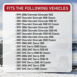 Replacement Tailgate Handle Latch and Bezel Trim with Clips - Replaces 15997911, 15228541, 15228539, 15228540 - Compatible with Chevrolet Silverado and GMC Sierra 1500, 1500HD, 2500HD, 2500, 3500