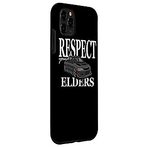 iPhone 11 Pro Max Retro Racer, Respect Your Elders, Mens Vintage Tuner Car Case