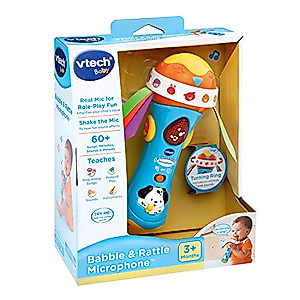 VTech Baby Babble and Rattle Microphone, Blue Small