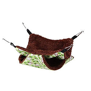 Liyeehao Small pet cage Hammock, Double Layer pet Hammock Hammock pet Blanket, Soft Plush pet Bed, for mice, Rats, Hamsters, Birds etc. (2 Sizes)(20 * 20)