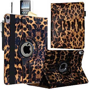 JYtrend Case for 2022 iPad 10th Generation 10.9 inch, Rotating Stand Smart Magnetic Auto Wake Up/Sleep Cover for Model A2696 A2757 A2777 (Leopard)