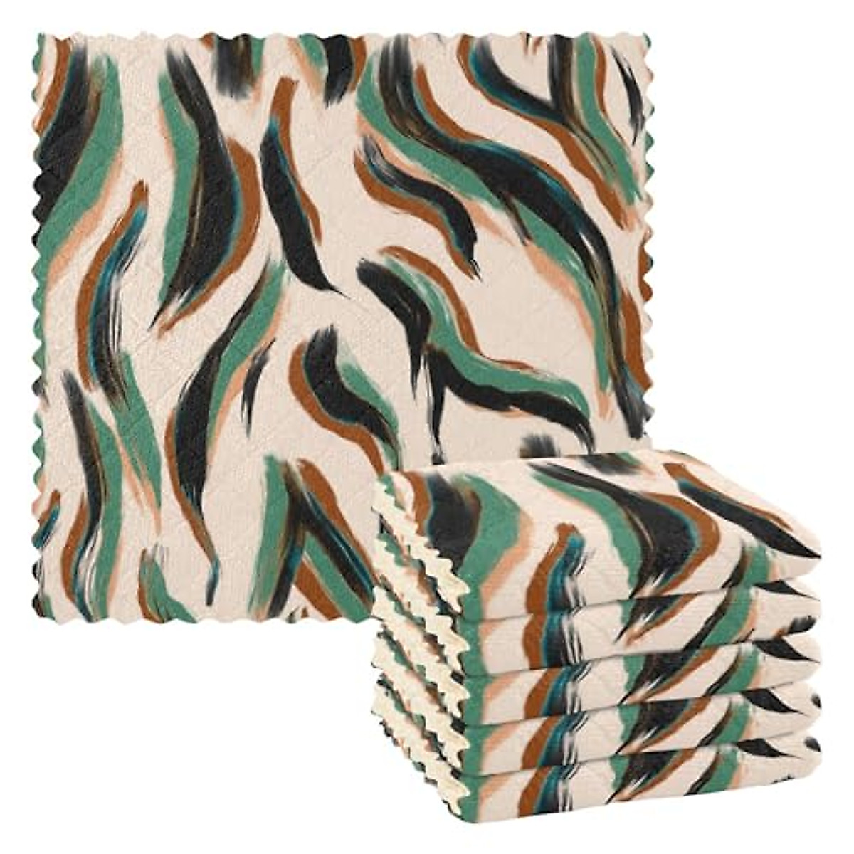 FRODOTGV Zebraleopard Fashion Trend Kitchen Towels and Dishcloths Rustic Dish Tea Towels Terry Dish Cloths for Kitchen Kitchen Tie Hand Towels