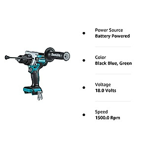 Makita XPH14Z 18V LXT Lithium-Ion Brushless Cordless 1/2" Hammer Driver-Drill, Tool Only (Renewed)