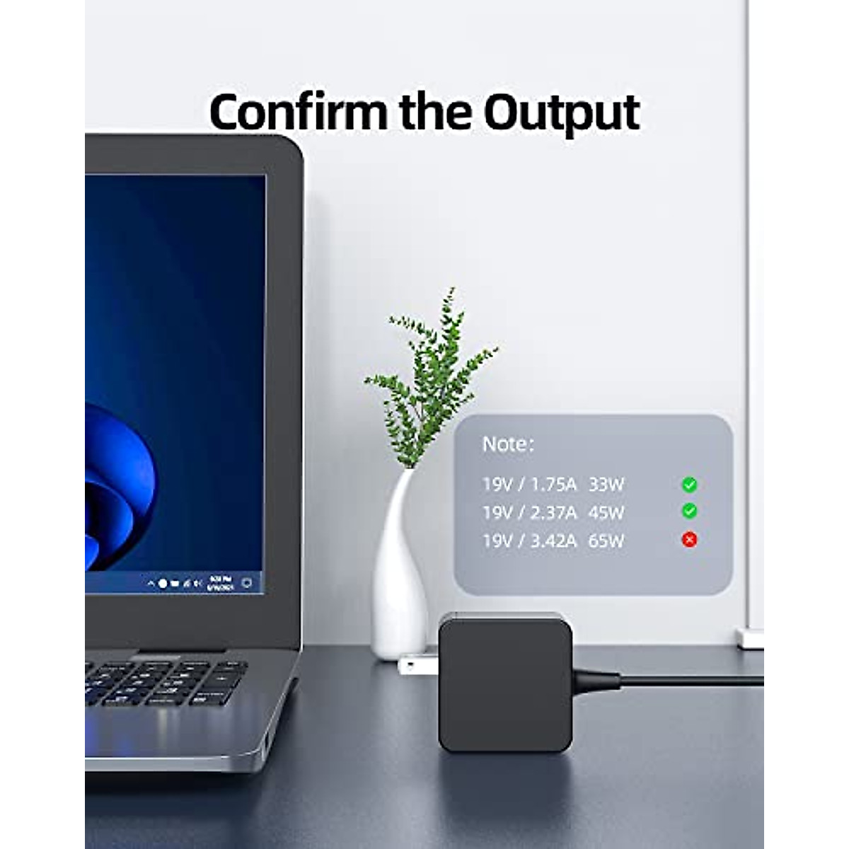 45W AC Charger Fit for Asus Vivobook 15 F510U F510UA F510Q F510 F510QA F512DA F512D F512FA F512F F512JA F512J F512 Laptop Power Cord Supply