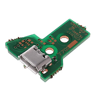 MMOBIEL Charging USB Port Replacement compatible with PlayStation PS4 Controller Dualshock 4 Model: JDS-040 12 Pin Flex Cable Incl. (+) Screwdriver