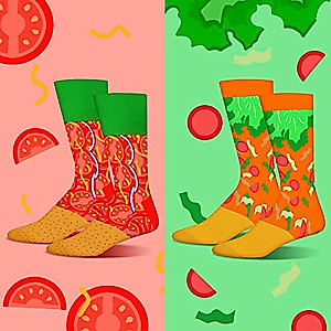 AGRIMONY Funny Taco Socks Box - Funny Gifts for Men Women Teen Boys - Tacos Fun Novelty Funky Crazy Silly Cool Cute Food Socks-Valentines Day Birthday Taco Gifts Stocking Stuffers(M,2 pairs)