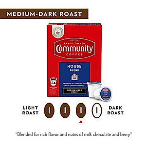 Community Coffee House Blend 72 Count Coffee Pods, Medium Dark Roast, Compatible with Keurig 2.0 K-Cup Brewers