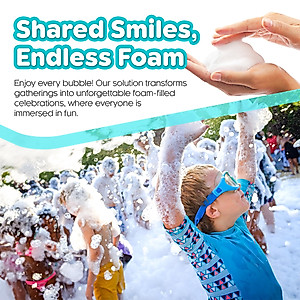 Foamdaddy Professional 5 Gallon Concentrated Foam Solution - Hypoallergenic, Perfect for Foam Parties - Makes 400 Gallons of Foam - 10 Rounds of Ultimate Fun Experince with our Party Solution