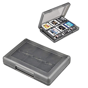 26-in-1 Game Holder Card Case with Fits up to 22 Games 2 SD Cards 2 Micro SD/TF Cards and 2 Stylus Pens for NEW 3DS / NEW 3DS XL / NEW 3DS LL / 3DS XL -black