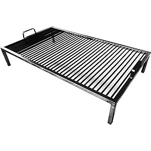 Luxury Argentine Grill + Brazier - Iron Argentina Grill - BBQ Parrilla Asado - Sor Pampa Grill (28 x 2o inches)